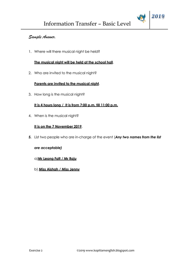 Information Transfer [BASIC] | PDF