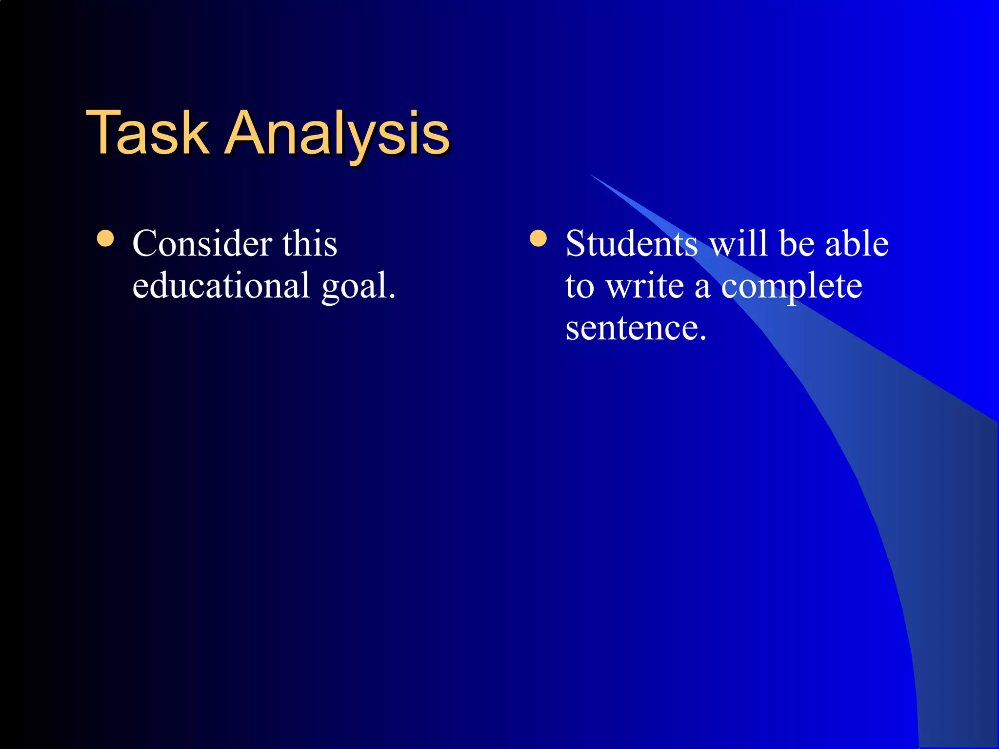 Writing instructional goals and objectives | PPT