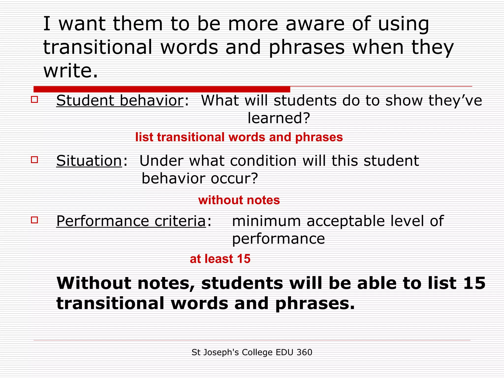 Writing Instructional Objectives | PPT