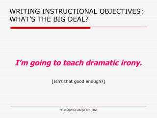 Writing Instructional Objectives | PPT
