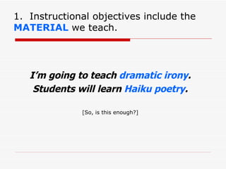 Writing Instructional Objectives | PPT