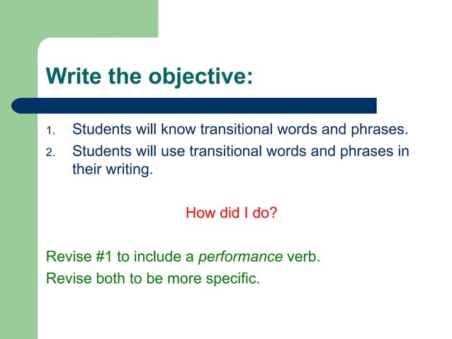 Writing Instructional Objectives | PPT