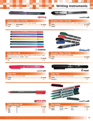 Writing Instruments | PDF