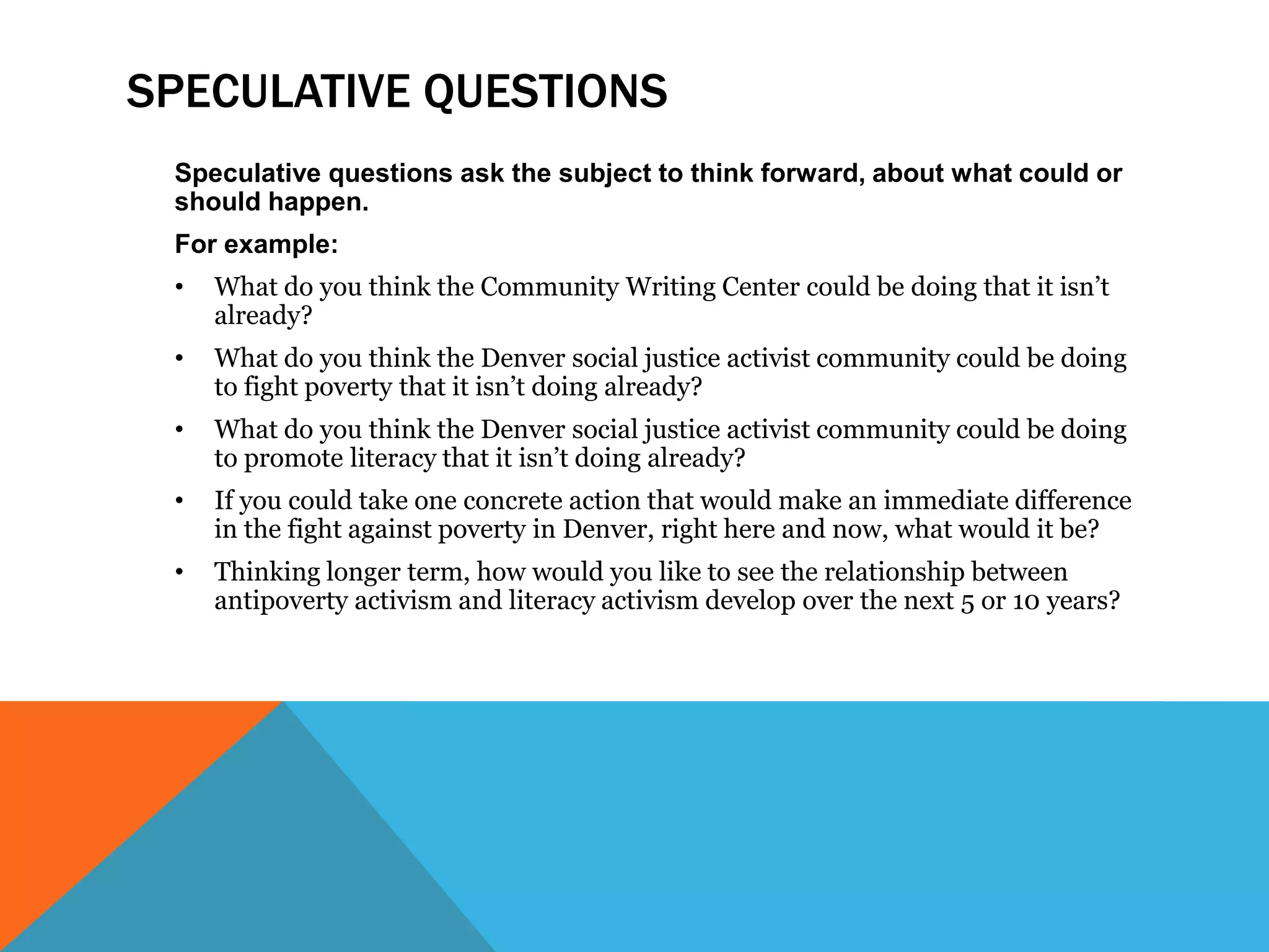 Writing interview questions | PPT