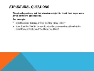 Writing interview questions | PPT