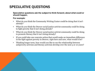Writing interview questions | PPT