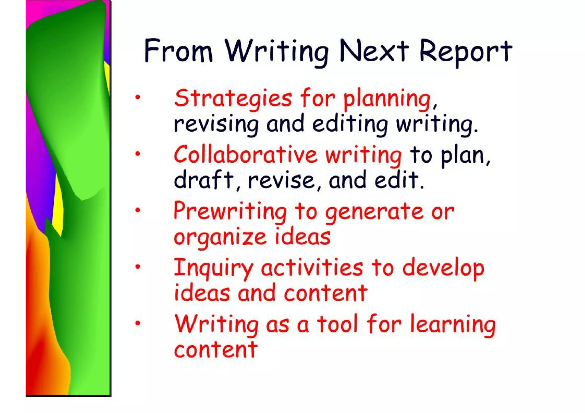Writing In The Content Areas | PPT