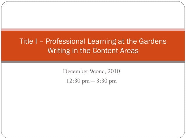 Writing in the Content Areas | PPT