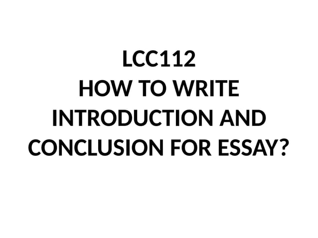 writing INTRODUCTION AND CONCLUSION.pptx