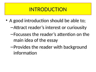 writing INTRODUCTION AND CONCLUSION.pptx