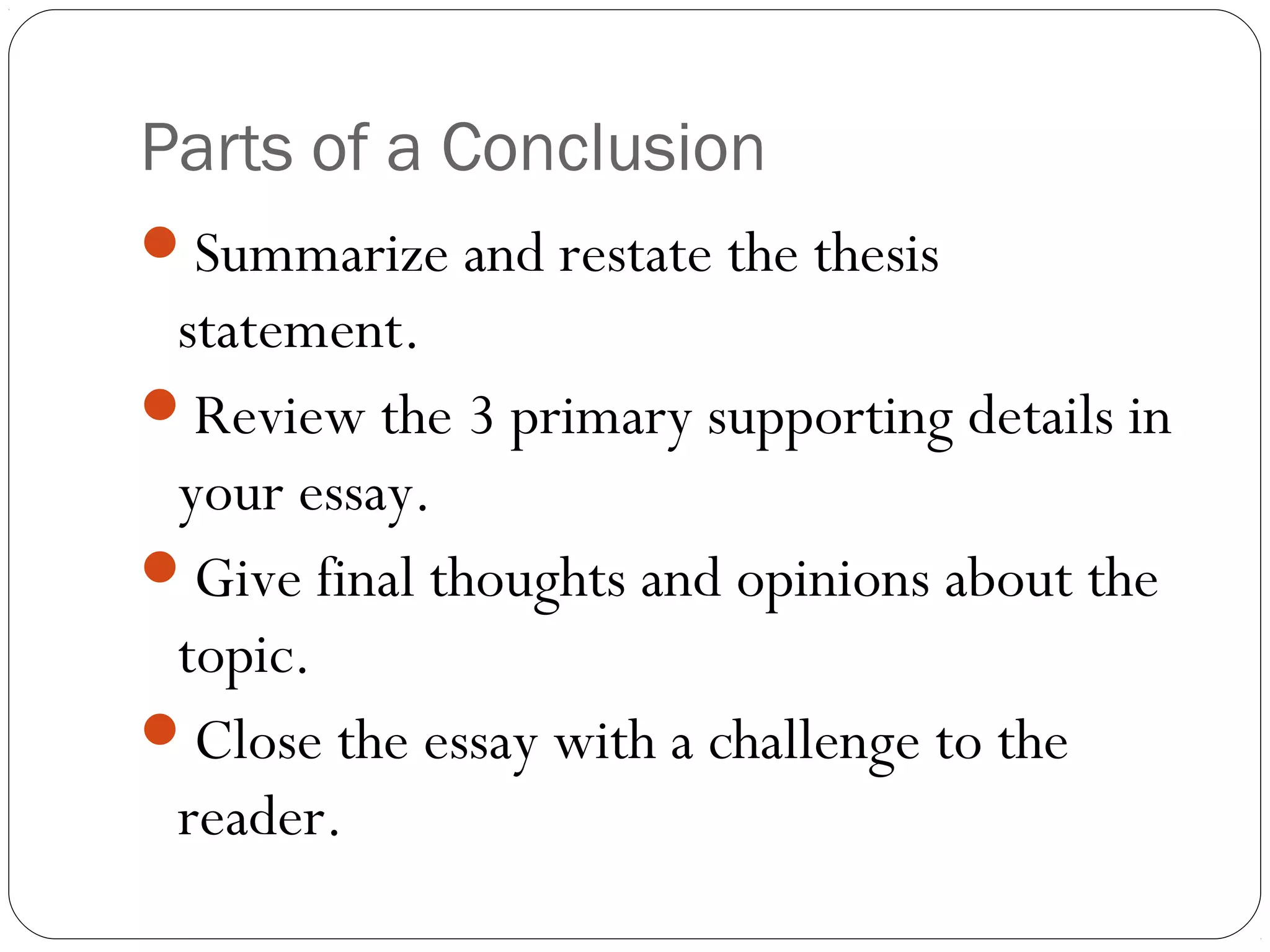 Writing introductions and conclusions | PPT