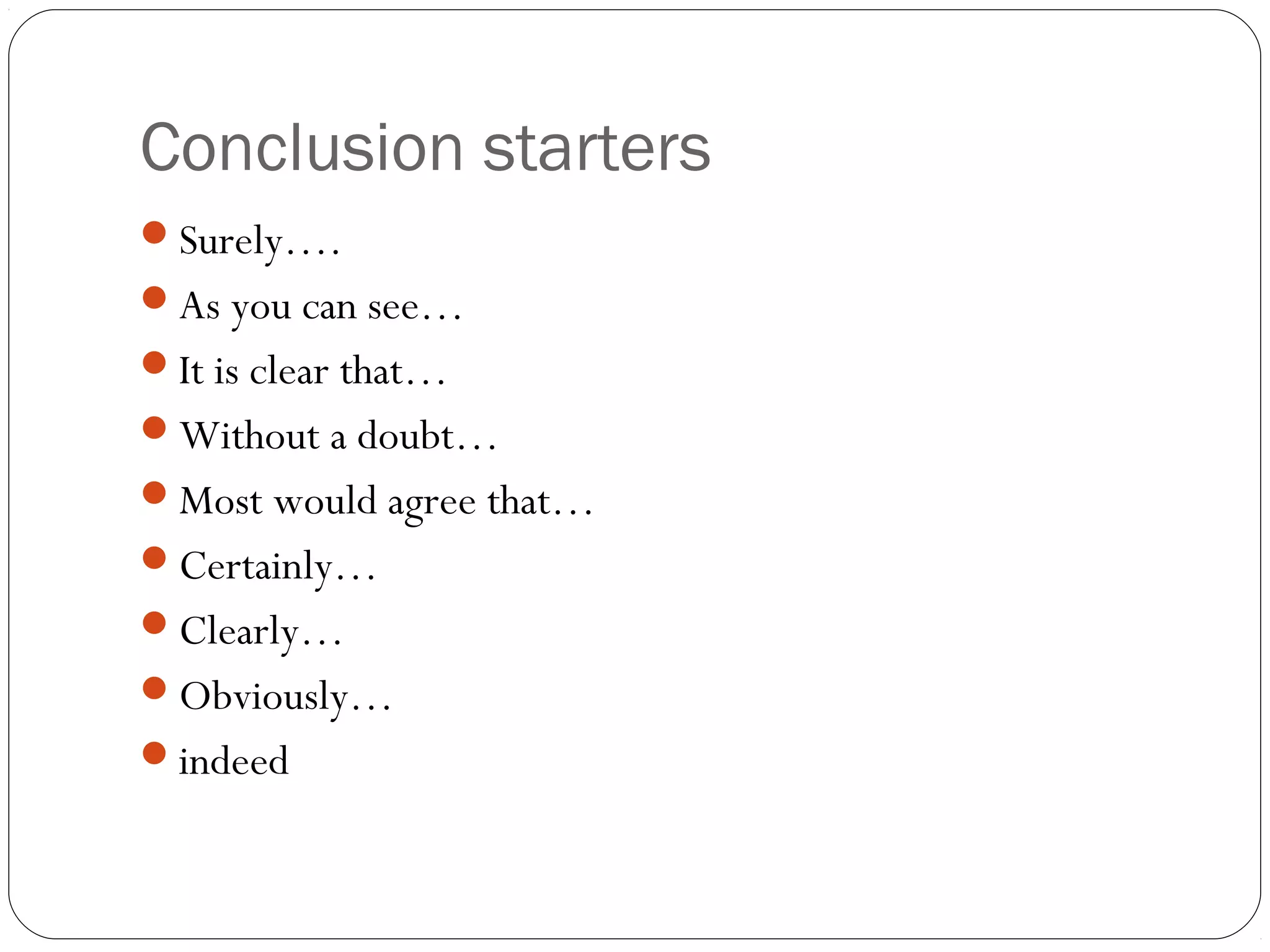 Writing introductions and conclusions | PPT