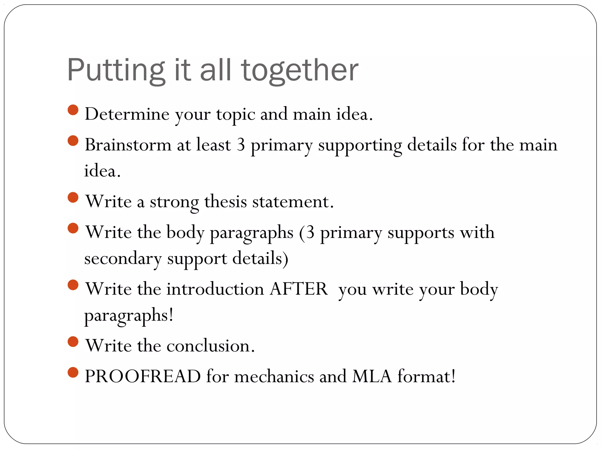 Writing introductions and conclusions | PPT