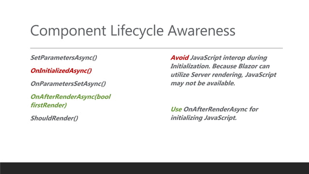 Writing Java Script For Csharps Blazor Ppt