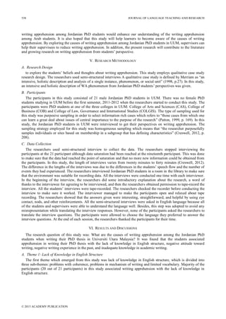 The Causes of Writing Apprehension through Students’ Perspective | PDF ...