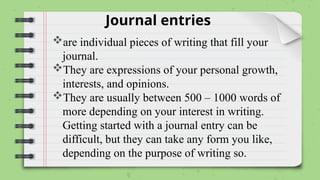 WRITING JOURNAL ENTRIES in creative.pptx