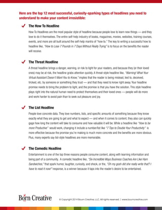 Writing killer headlines new 2014 | PDF