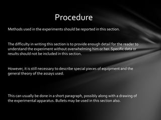 Writing lab reports | PPT