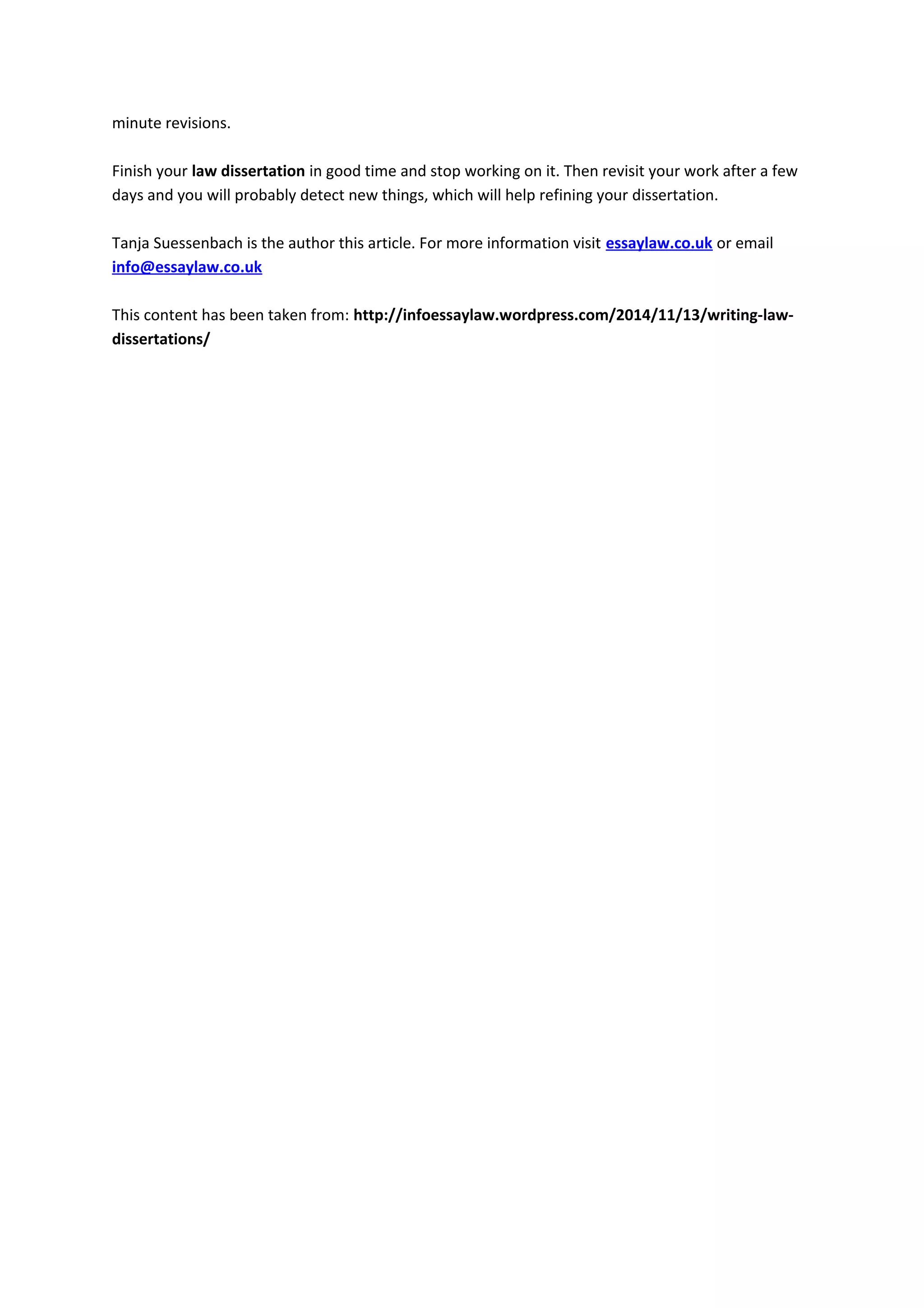 Writing law dissertations | DOC