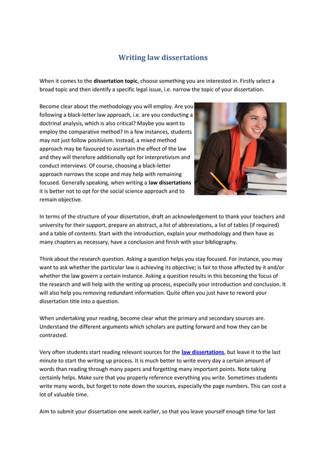 Writing law dissertations | PDF