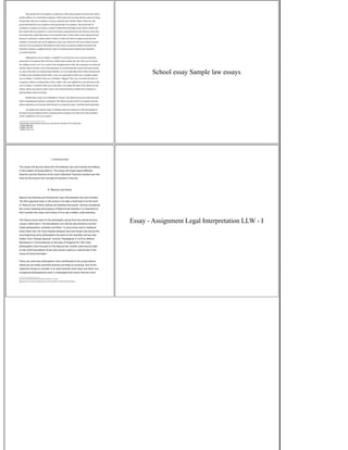 Writing Law Essays | PDF