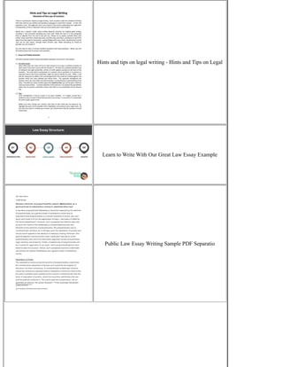 Writing Law Essays | PDF