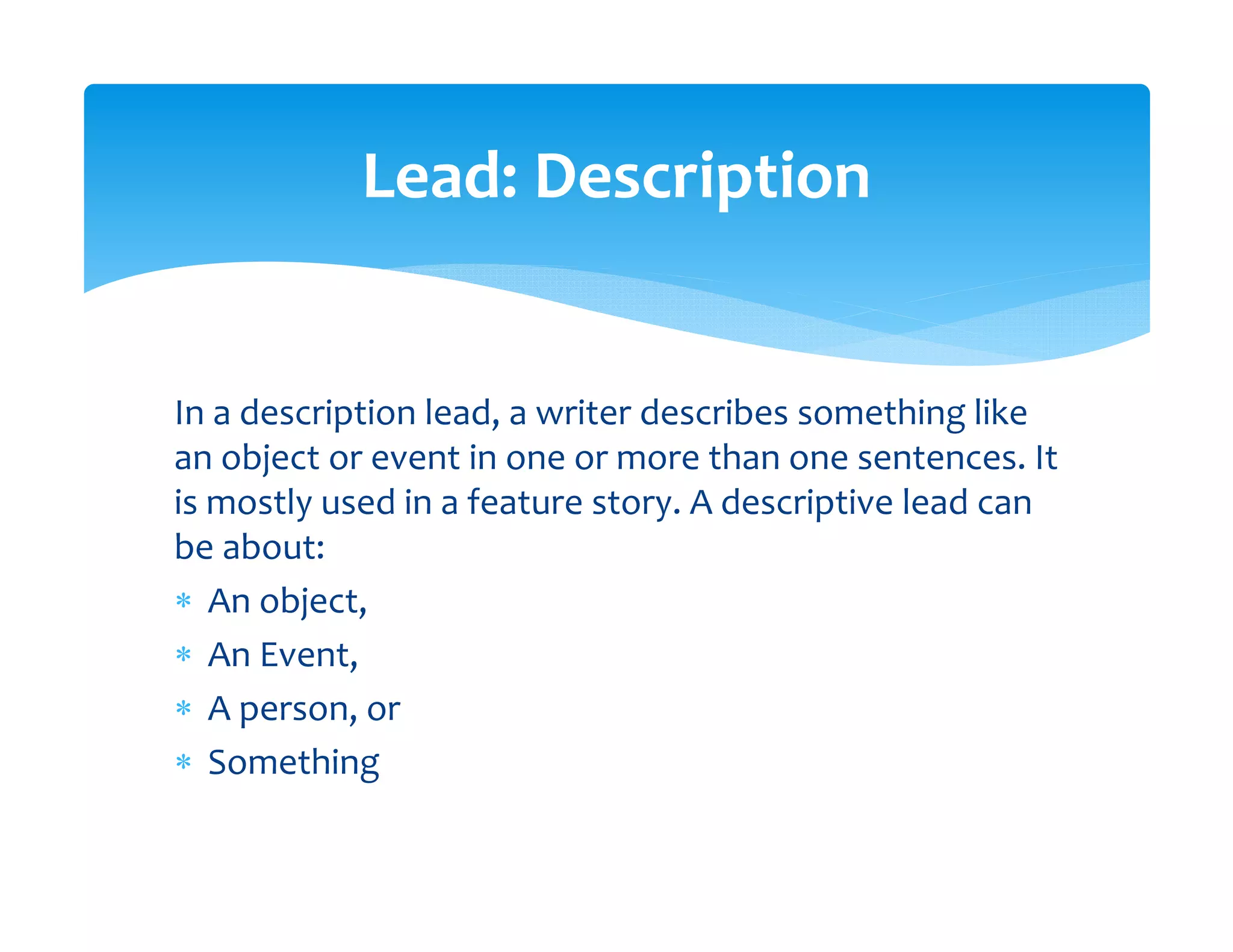 Writing leads | PDF