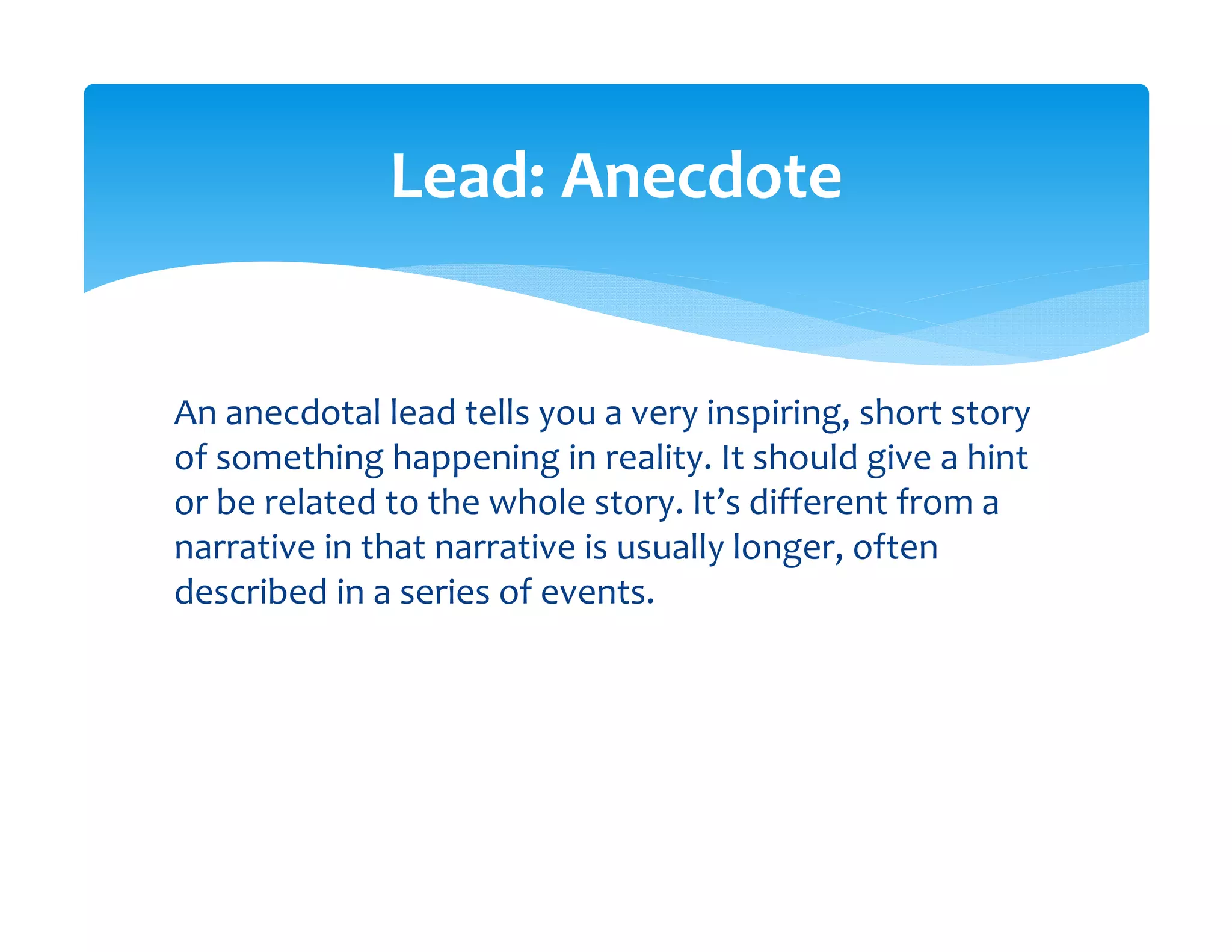 Writing leads | PDF