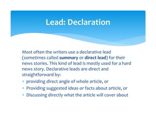 Writing leads | PDF