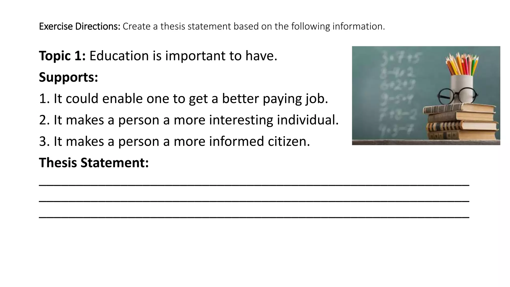 Writing lead sentences and thesis statements | PPTX