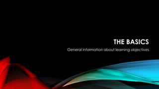 Writing Learning Objectives | PDF