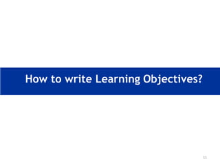 Writing learning objectives | PPTX