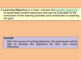 Writing learning objectives | PPT