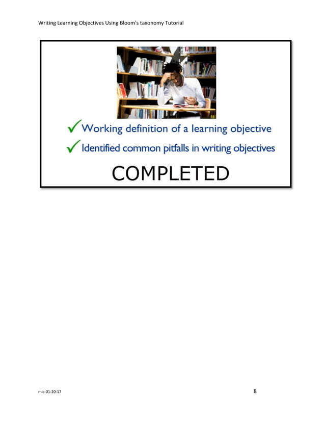 Writing Effective Learning Objectives Using Bloom's Taxonomy_Notes ...