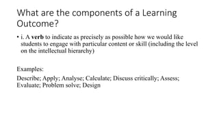 Writing learning outcomes | PPTX