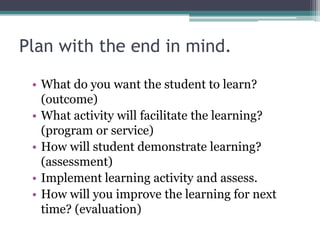 Writing learning outcome statements | PPTX