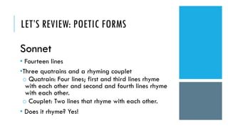 Poetry Writing Lesson | PPT | Free Download