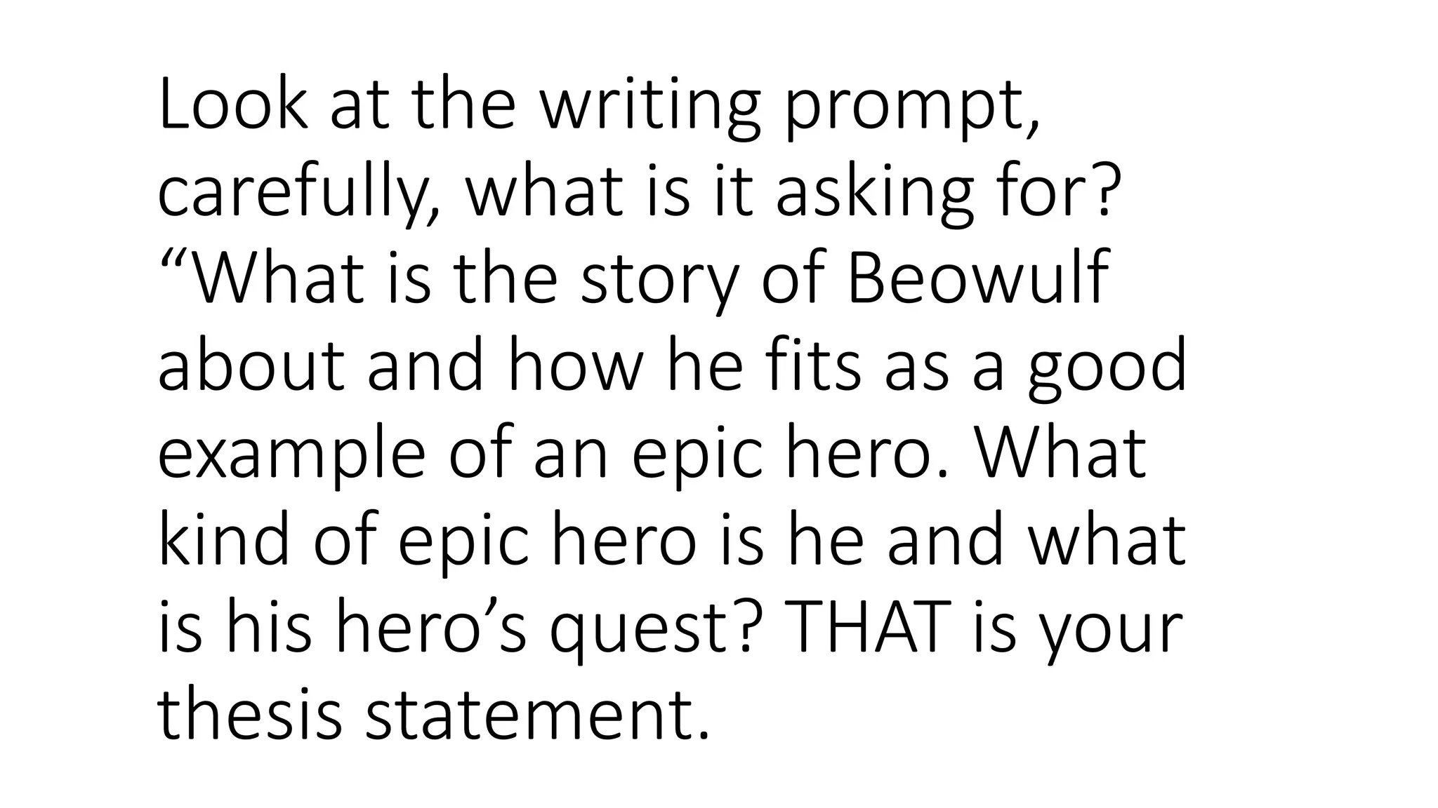 Writing lesson beowulf essay | PPTX