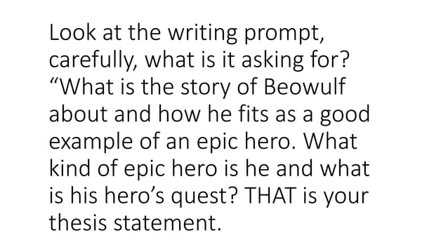Writing lesson beowulf essay | PPT | Free Download