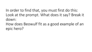 Writing lesson beowulf essay | PPTX