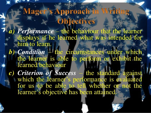 Writing Lesson Objectives