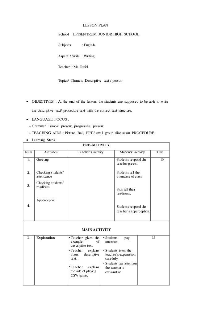Writing Lesson Plan writing-lesson-plan