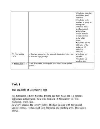 Lesson Plan ( Writing ) | DOCX