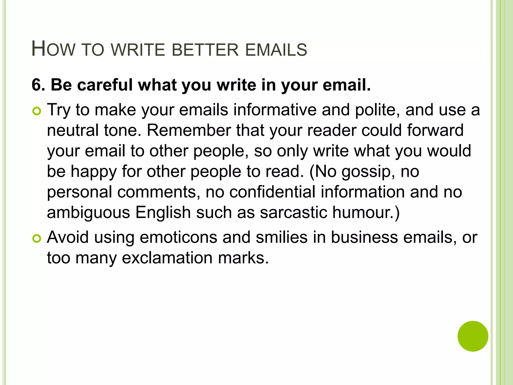 Writing letters and emails | PPTX