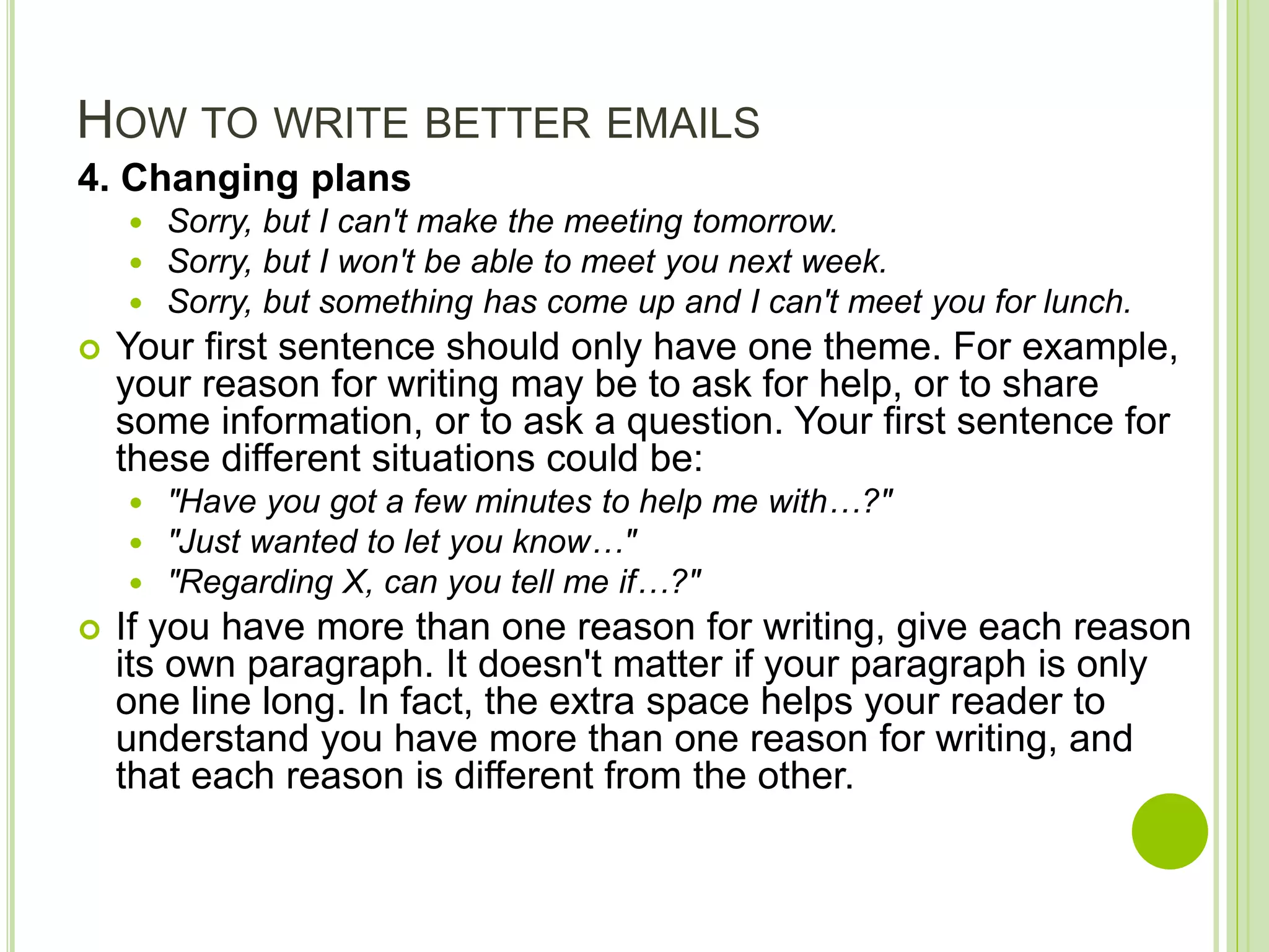 Writing letters and emails | PPTX