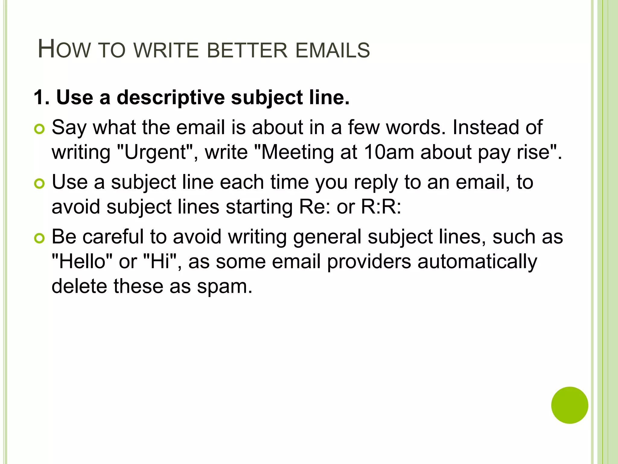 Writing letters and emails | PPTX