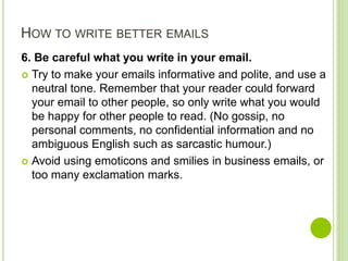 Writing letters and emails | PPTX