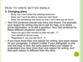 Writing letters and emails | PPTX