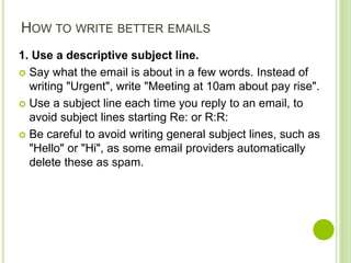 Writing letters and emails | PPTX