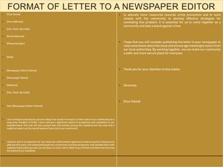 writing letter to a newspaper editor.pptx